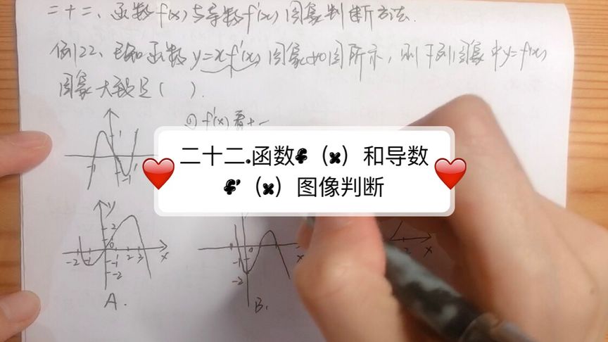 二十二.函数f(x)和导数f'(x)的图像判断