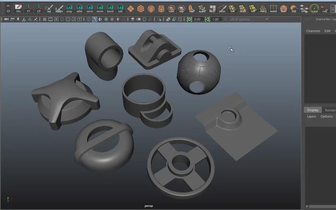 【Maya】Maya复杂形状建模的专业技巧教程(中英双字)