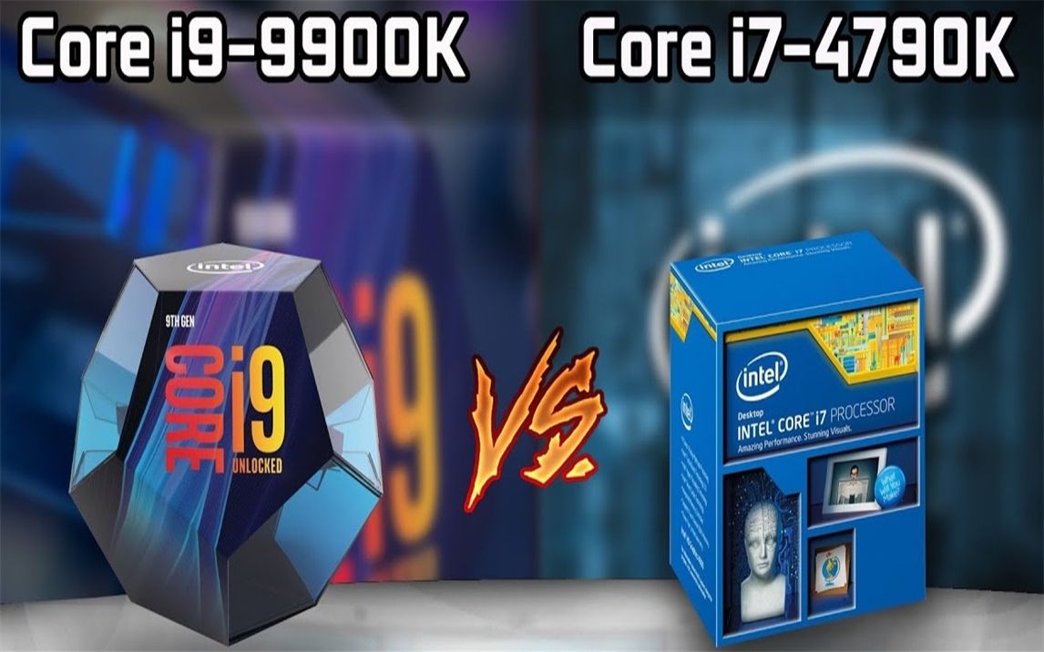 i7-4790K 5.0Ghz vs i9-9900K 5.0Ghz CPU游戏性能测试对比(显卡为...