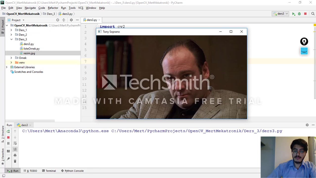 Python OpenCV - 4 - OpenCV BGR , Pixel Feat. Tony Soprano