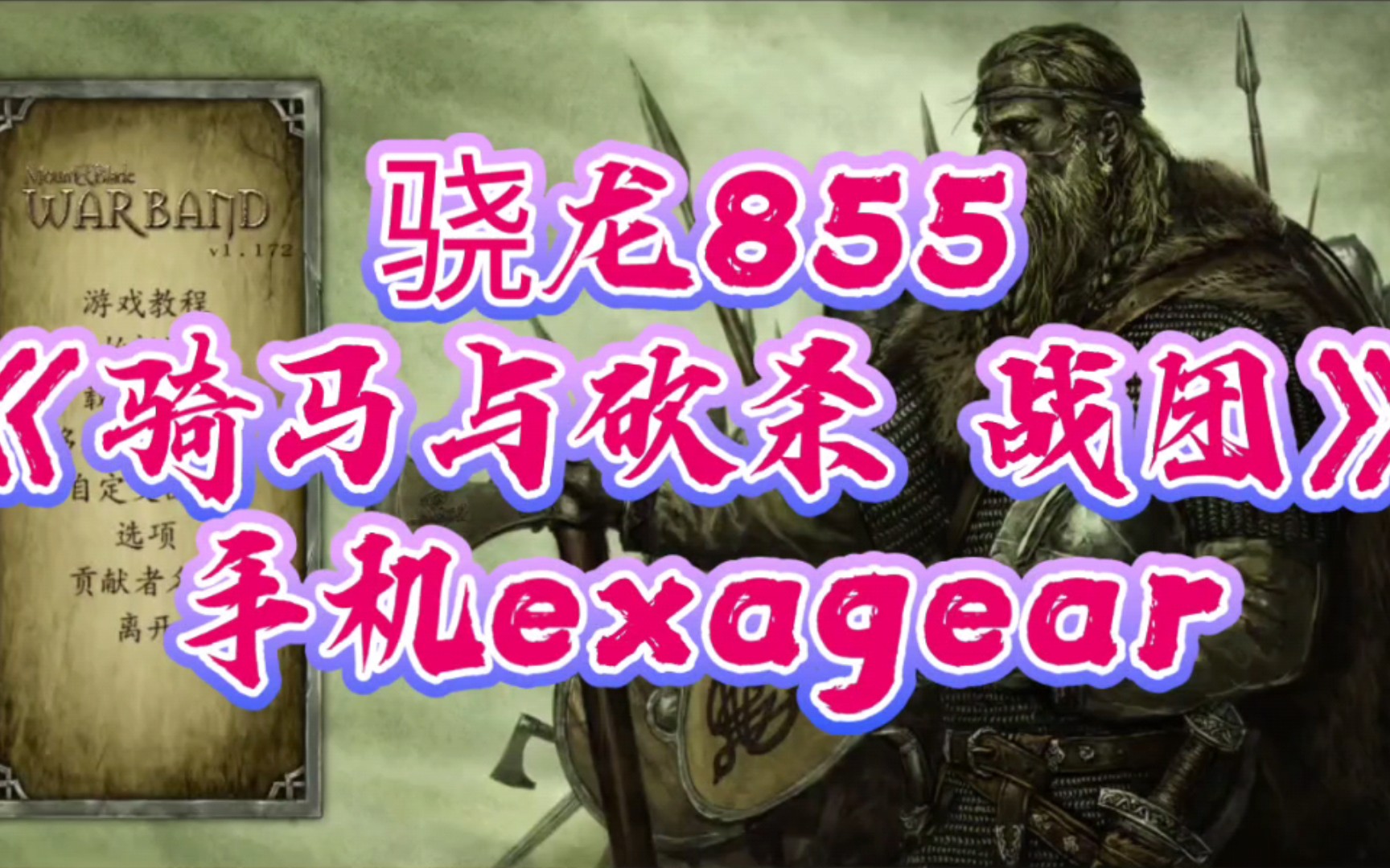 手机exagear玩电脑《骑马与砍杀 战团》骁龙855,游戏不好控制,不过...