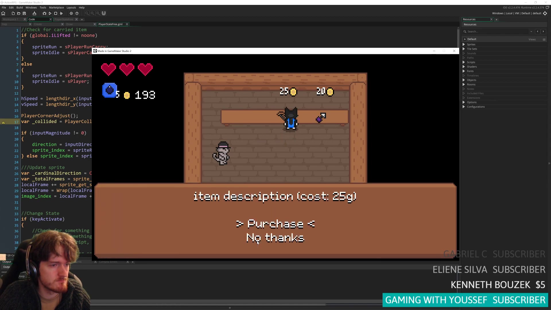 [Livestream]动作RPG教程进度-GameMaker Studio 2