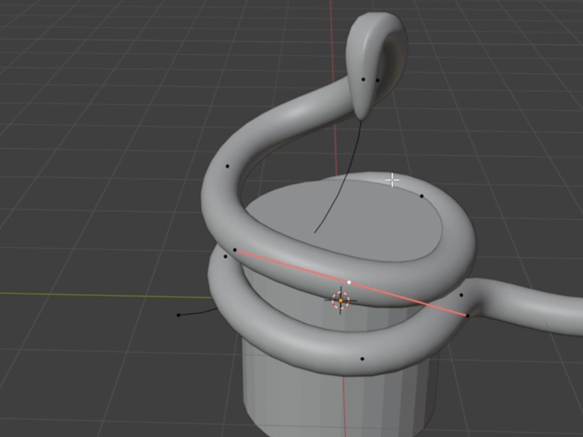 blender贝塞尔曲线包裹柱体动画