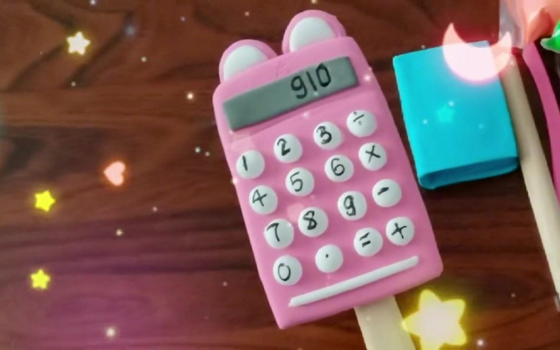 【超轻黏土】带上我的学习好帮手:文具计算器和字典!夏日炎炎一吃就...