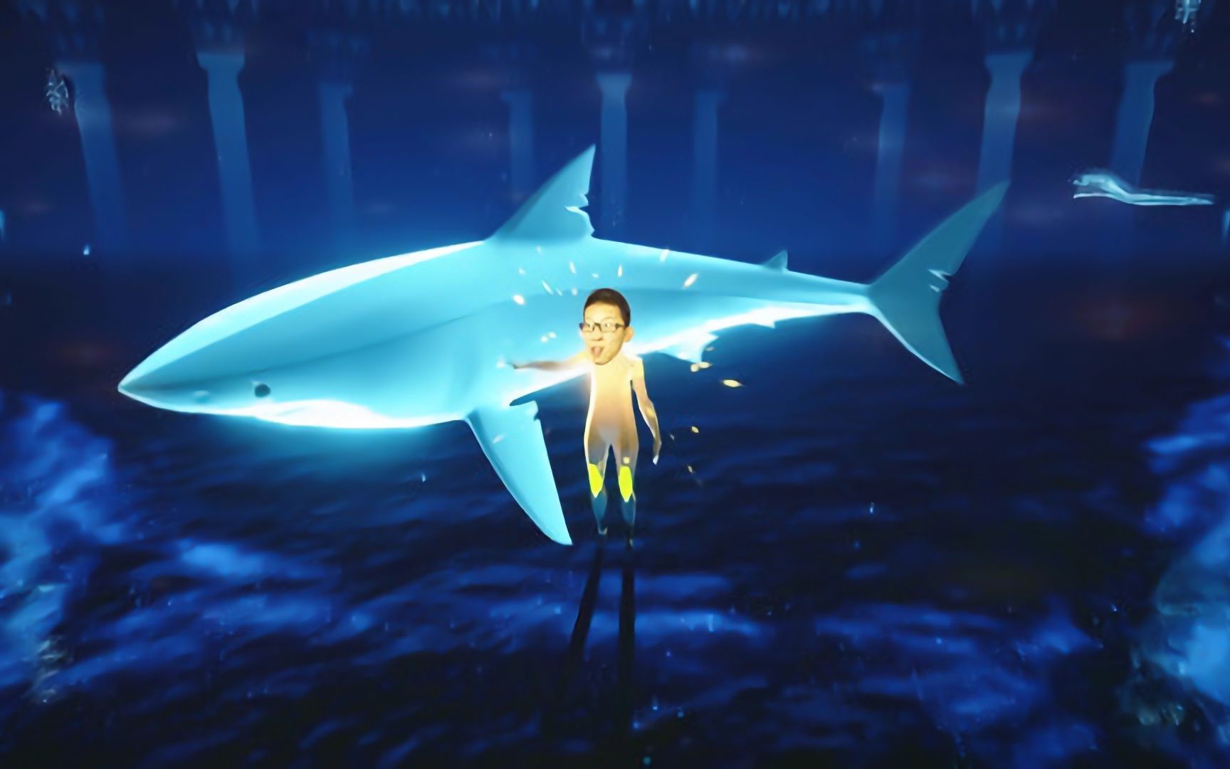 和鲨鱼联手!ABZU #3 结局 | 鲤鱼Ace解说 2017_单机游戏热门视频