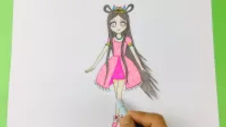创意手绘叶罗丽 给罗丽画上漂亮简单的裙子 一起来画吧