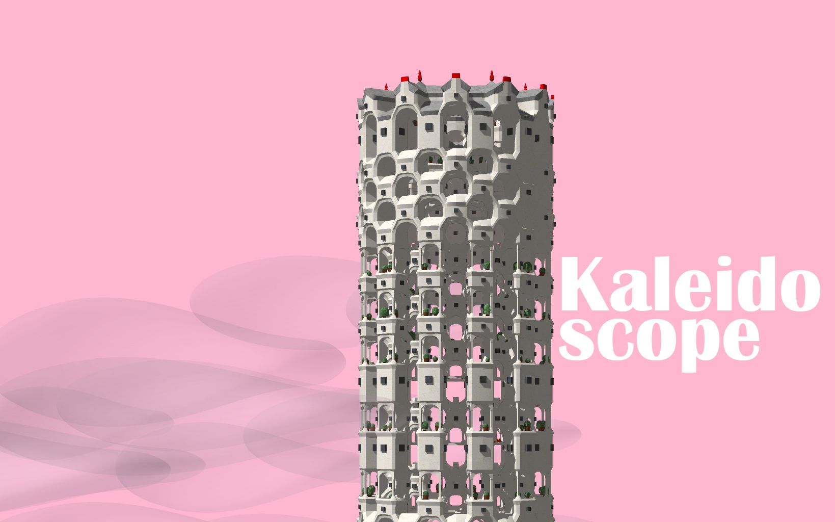 TOWNSCAPER 海绵结构塔/万花筒 #建筑动画