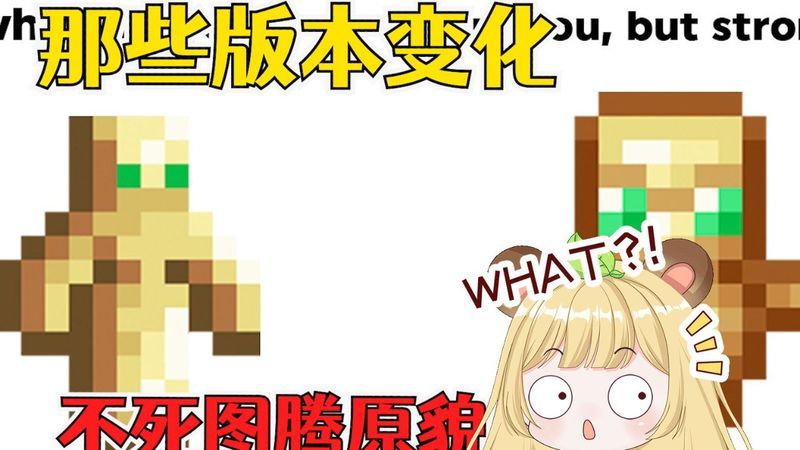 我的世界:那些跟随版本变化的东西,不死图腾原来长这样