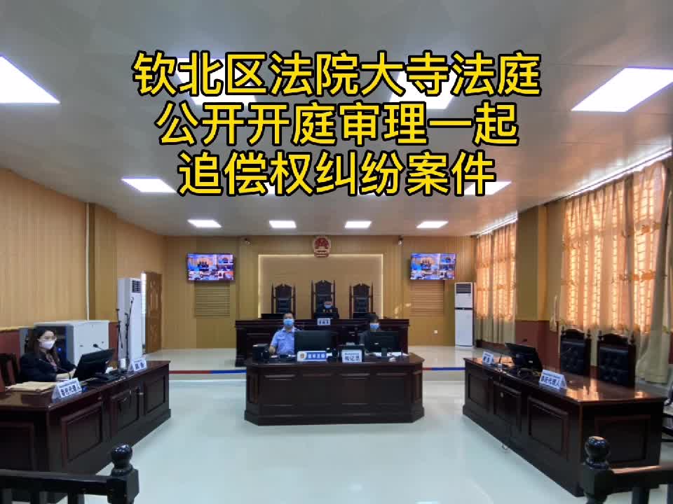 钦北区法院大寺法庭公开开庭审理一起追偿权纠纷案件,当庭宣判并...