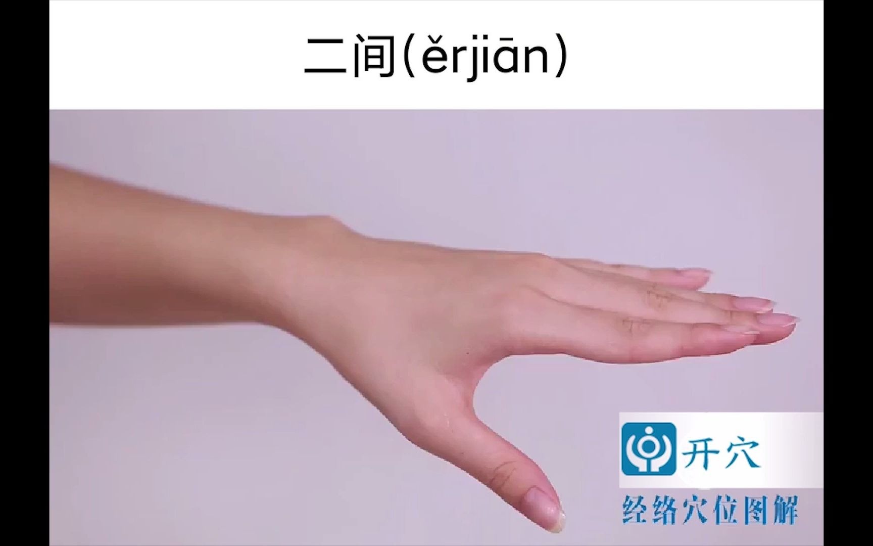 【开穴减肥】经络穴位视频:二间(定位:伸臂,微握拳。手食指第2掌指...