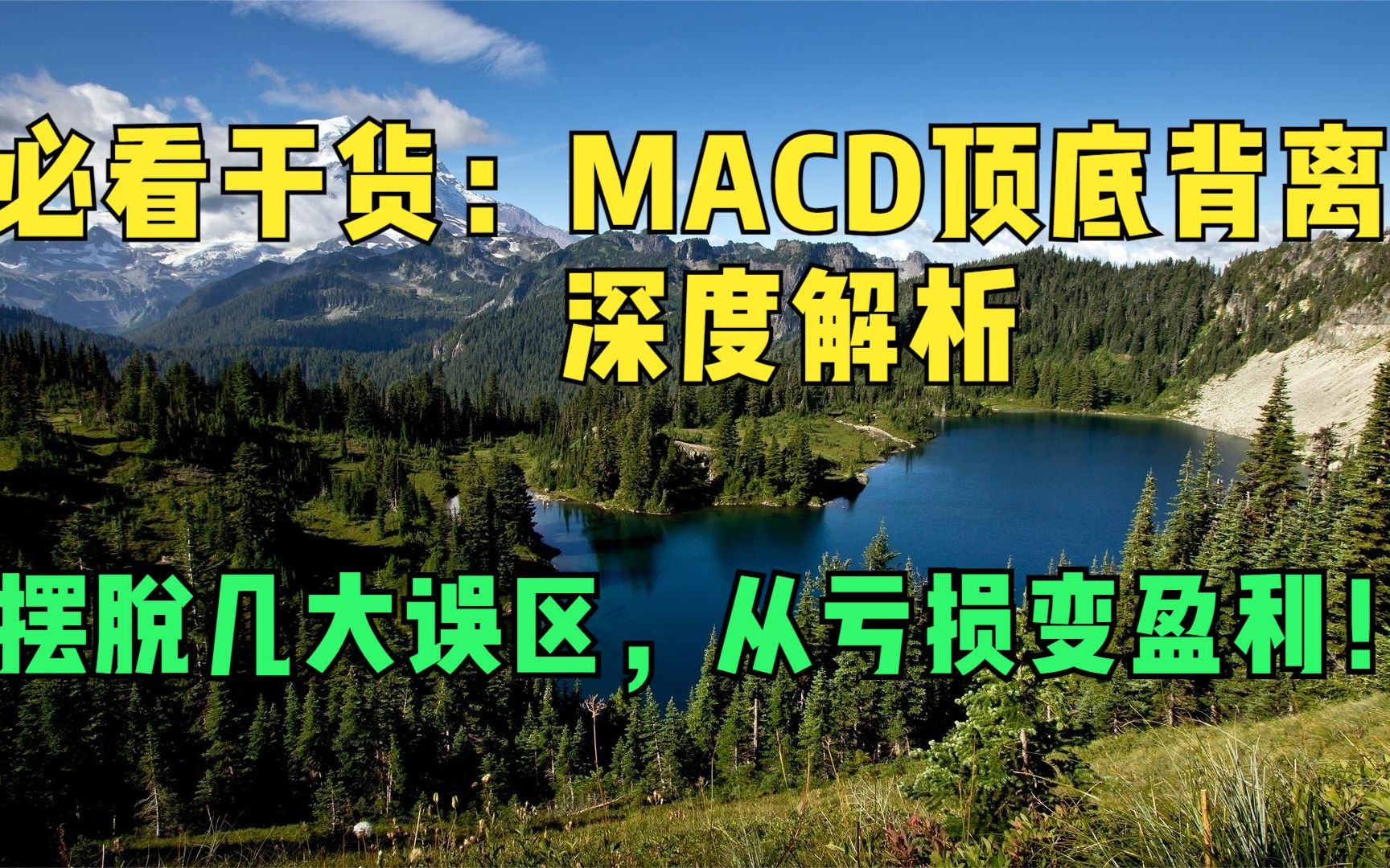 必看干货:MACD顶底背离深度解析,摆脱几大误区,从亏损变盈利!