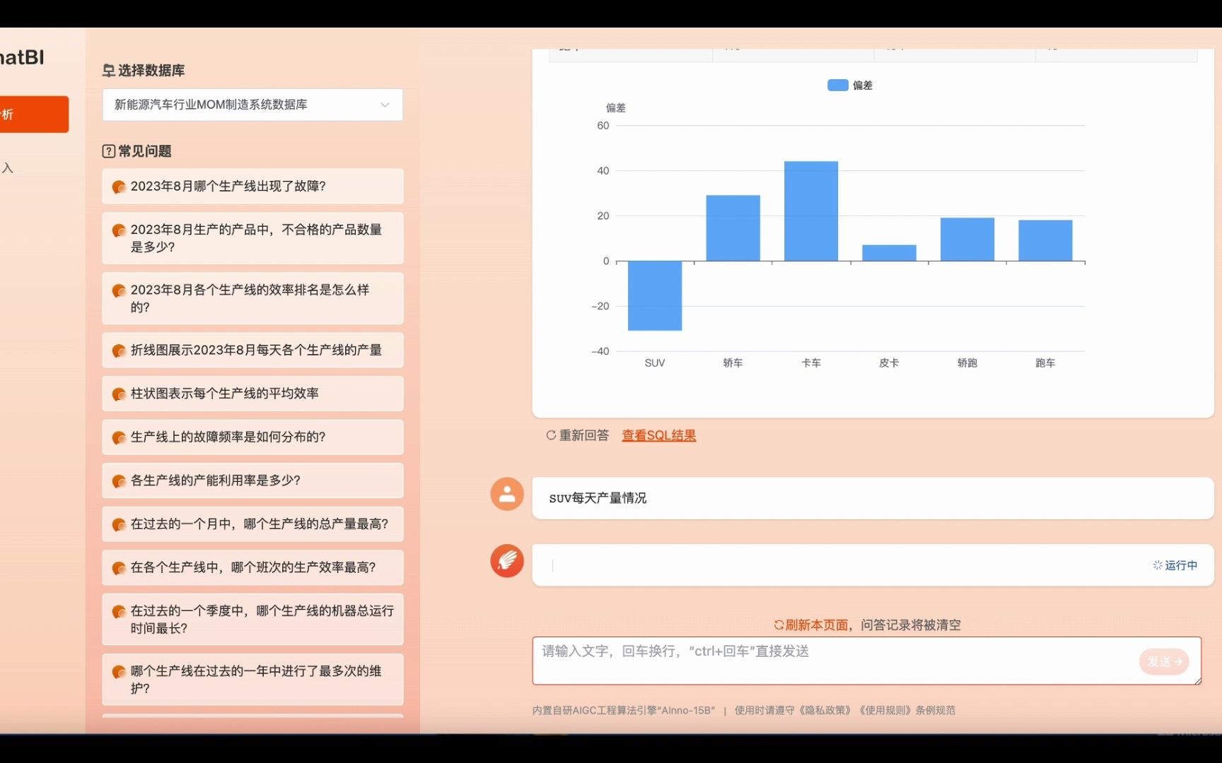 ChatBI生成式企业私域数据分析应用
