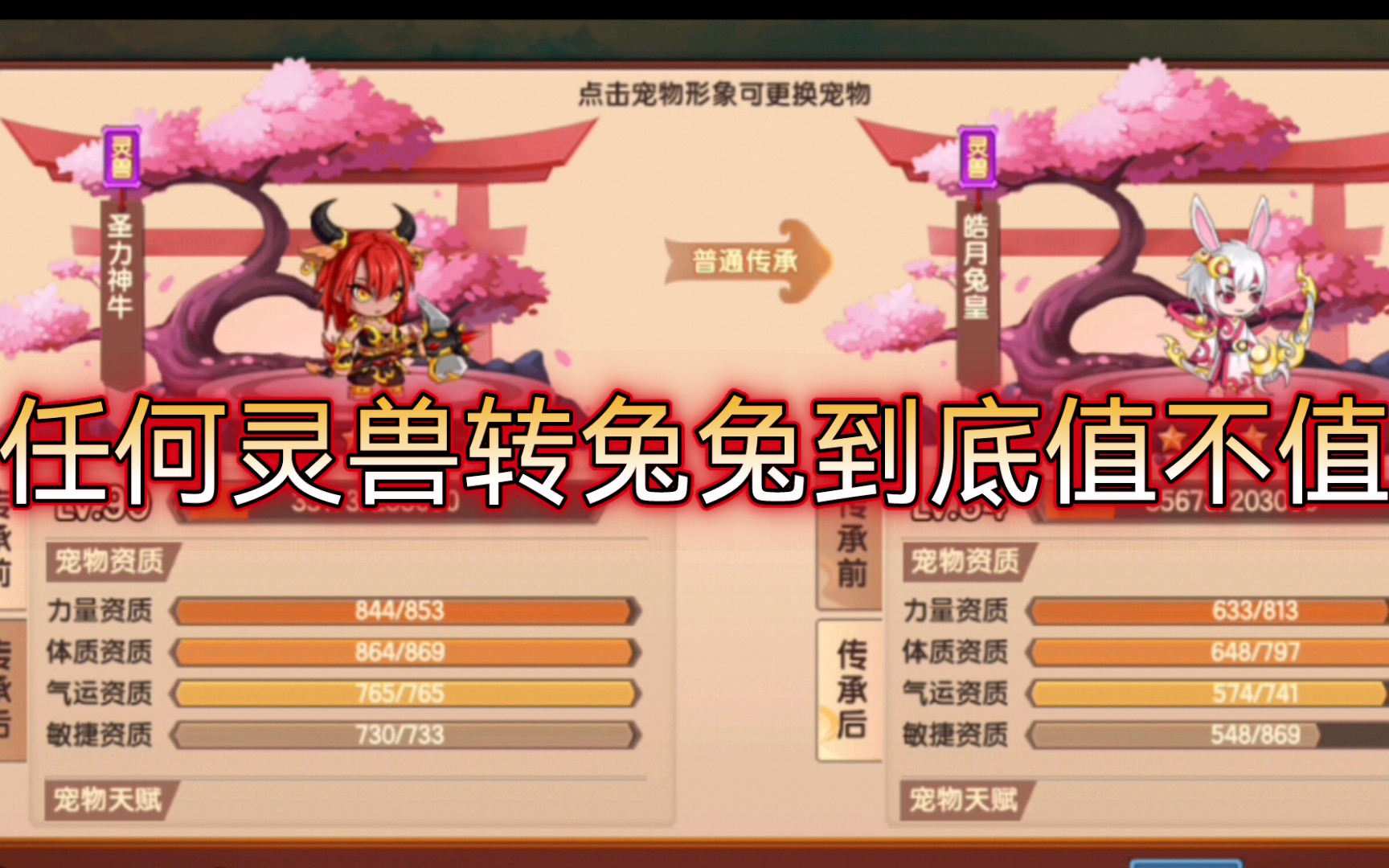 【造梦无双】新的传承怎么样?任何宠物转兔兔值不值!_哔哩哔哩bilibili...