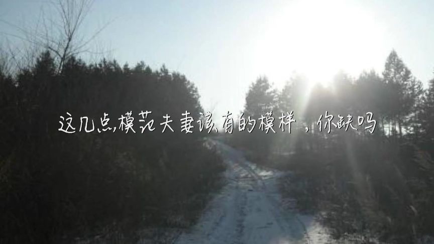 这几点模范夫妻该有的模样,你缺吗,说的句句在理!