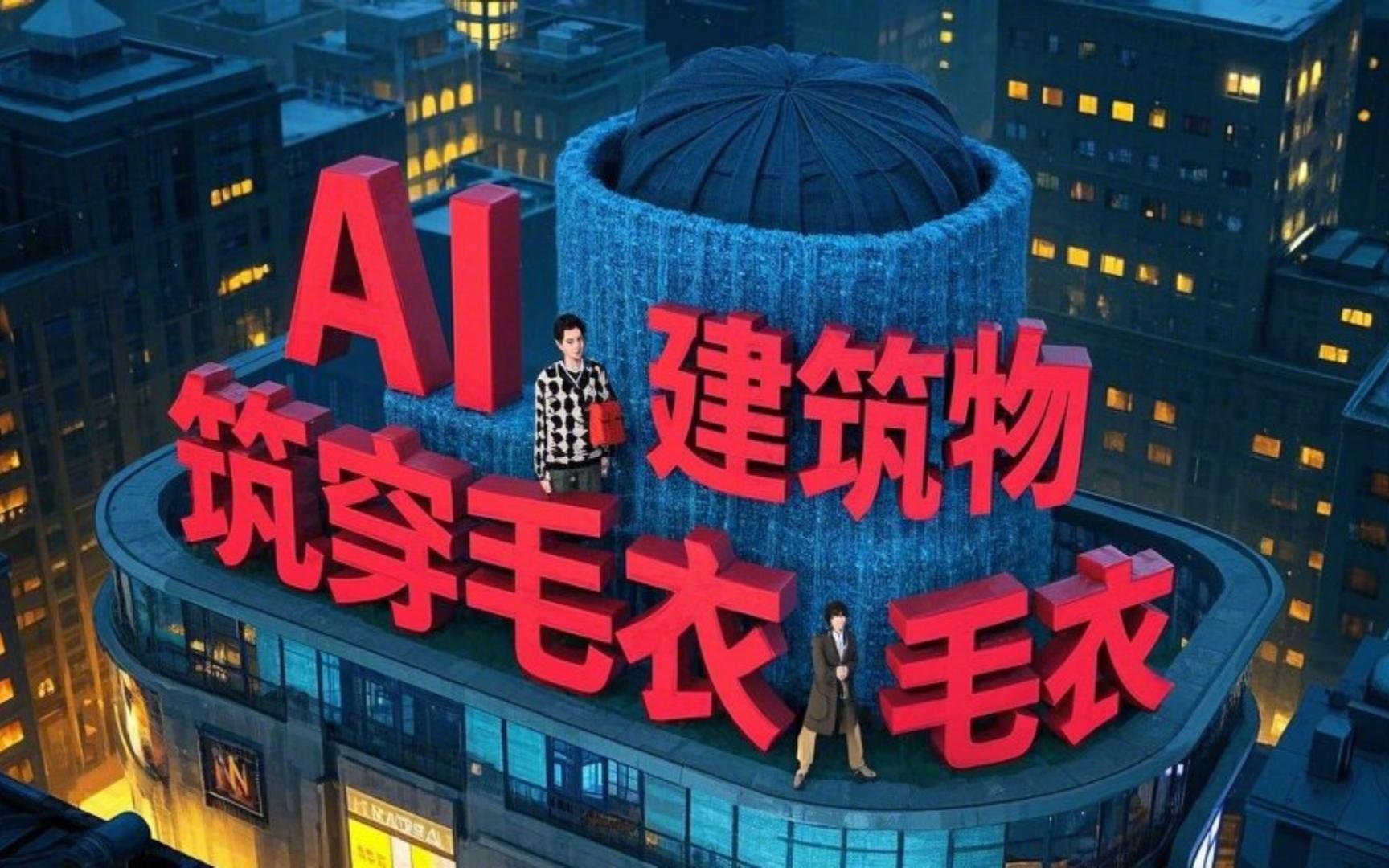 天冷了穿毛衣AI一键批量生成建筑物穿毛衣原创视频混剪过原创文旅...