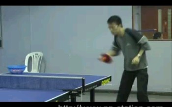 香港乒乓球教练演示传统直拍推挡动作要点 邓量宏教练