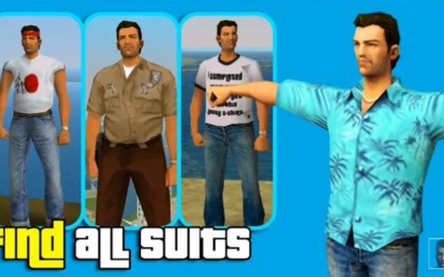 GTA罪恶都市所有衣服位置 1080p60fps
