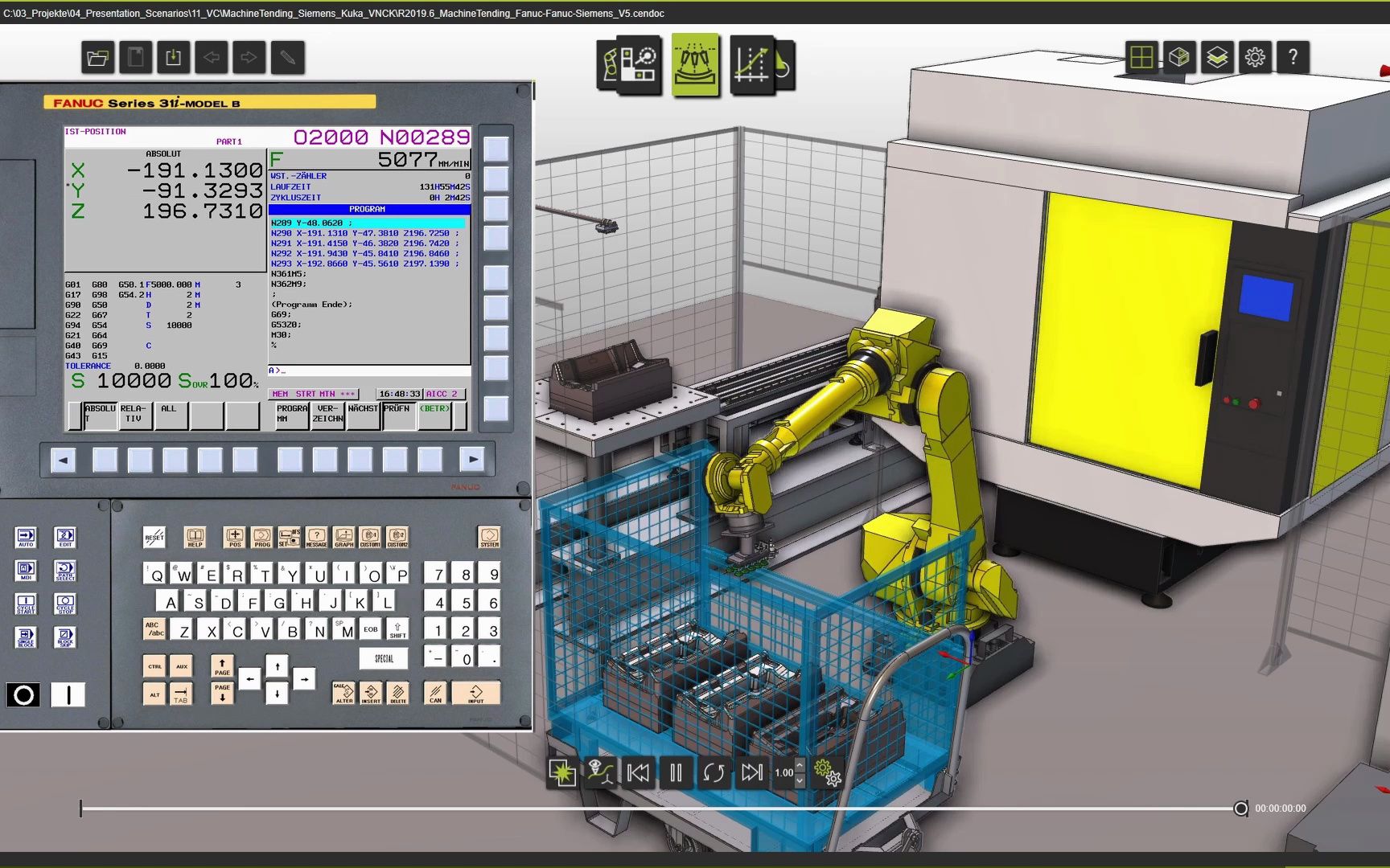 Fanuc发那科机器人与西门子数控机床数字孪生