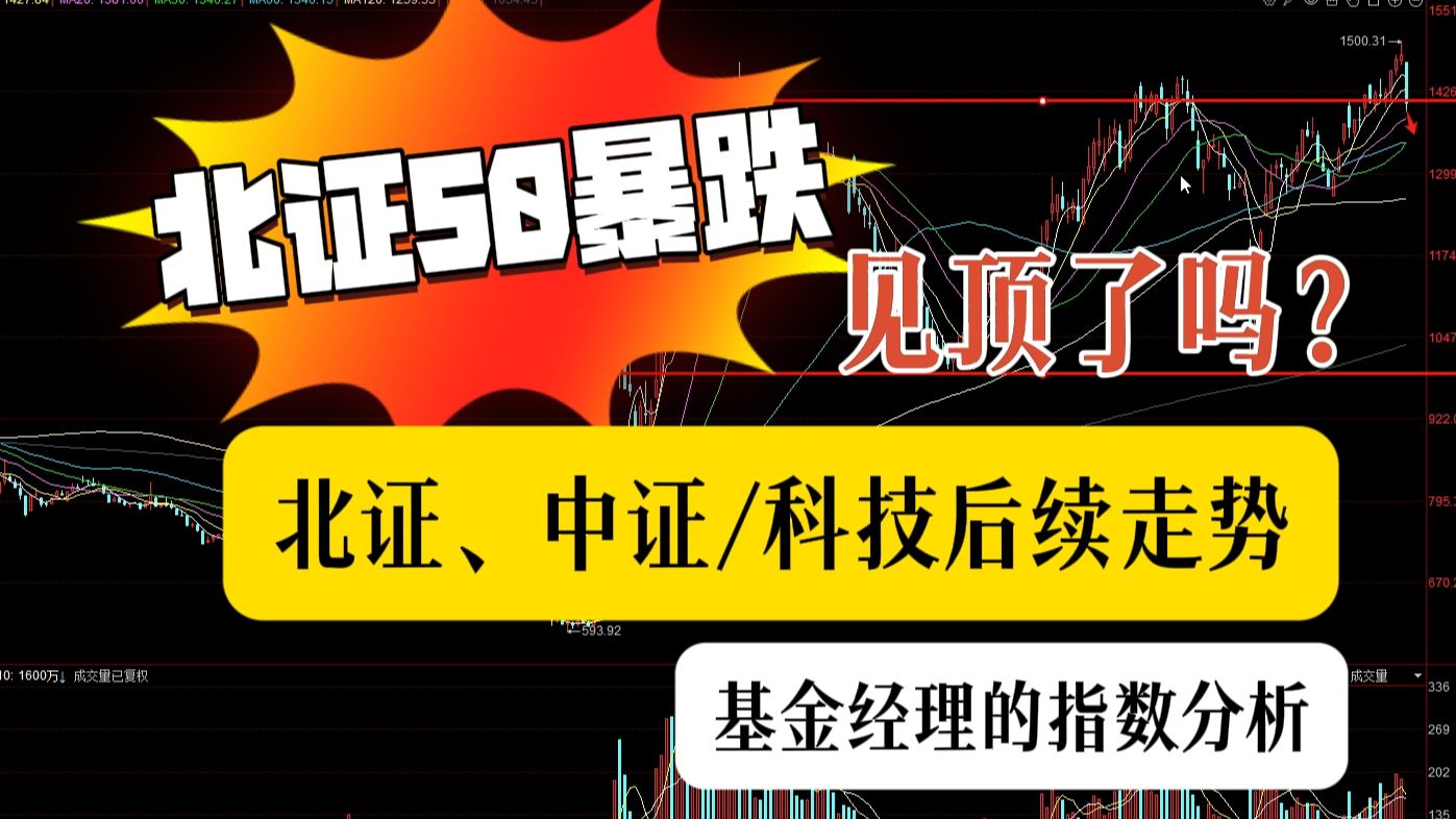 2025-5-22盘中 | 北证50暴跌5%,见顶了吗?| 北证、中证/科技后续走势