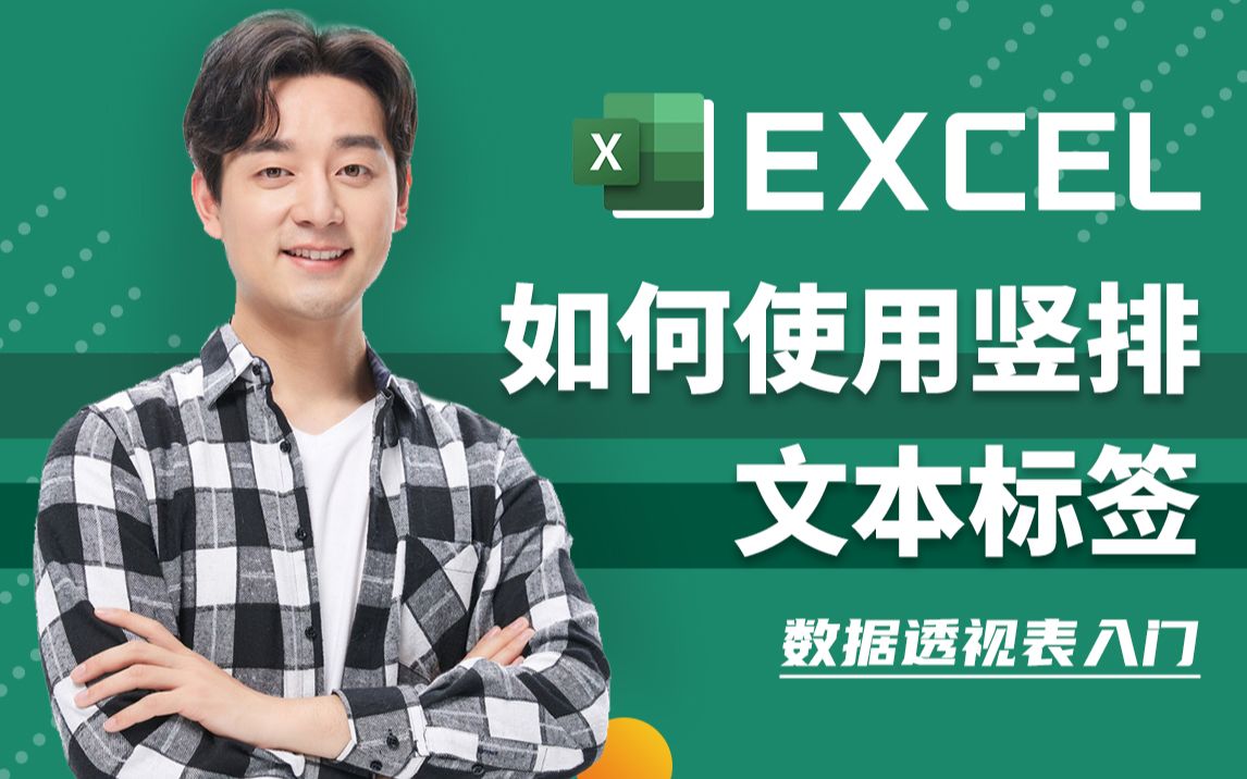 Excel数据透视表入门-如何使用竖排文本标签-数据分析大师课系列-My...