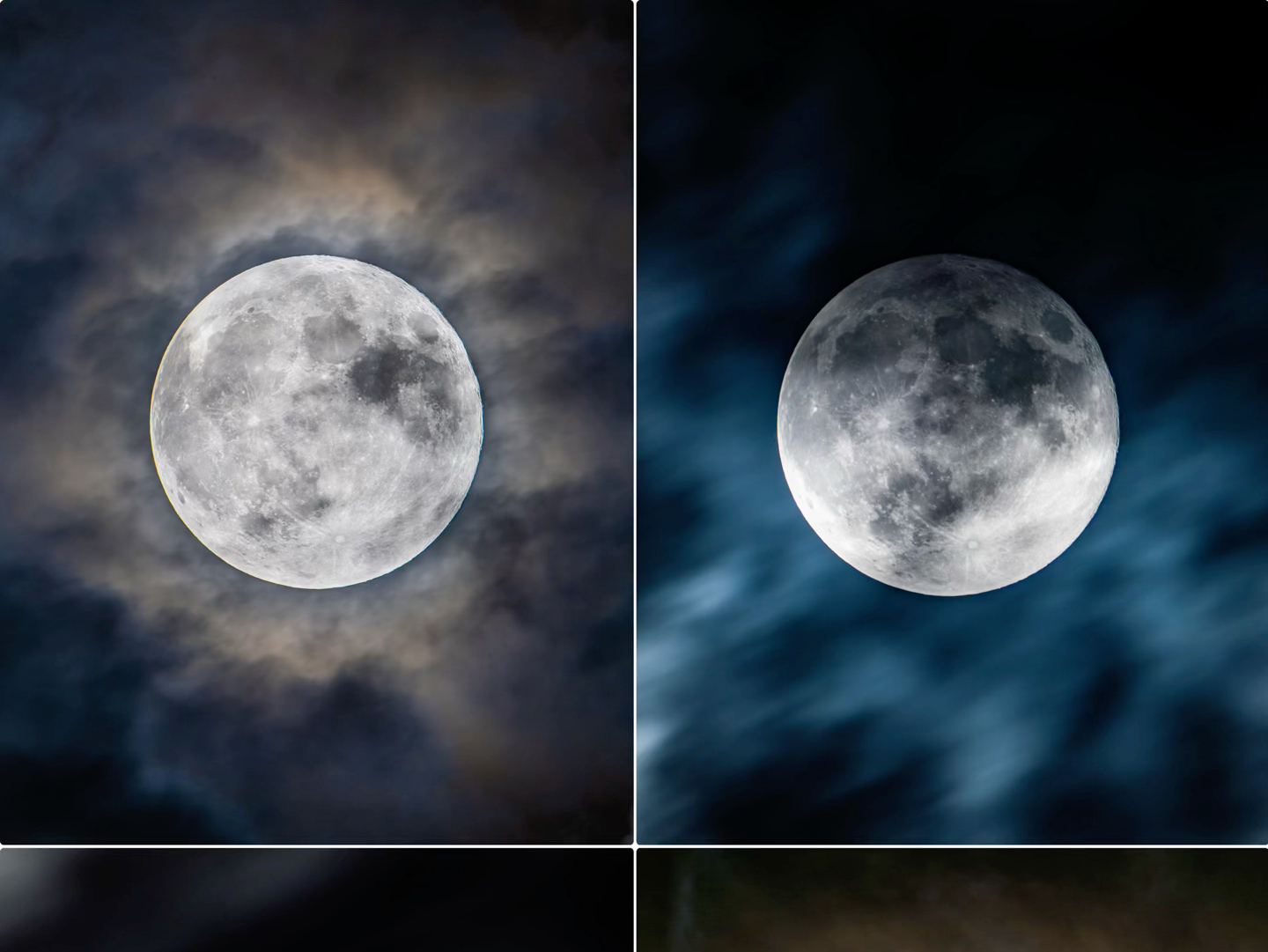 穿梭在云彩间的月亮ߌ�|⛅️月亮摄影长曝光
