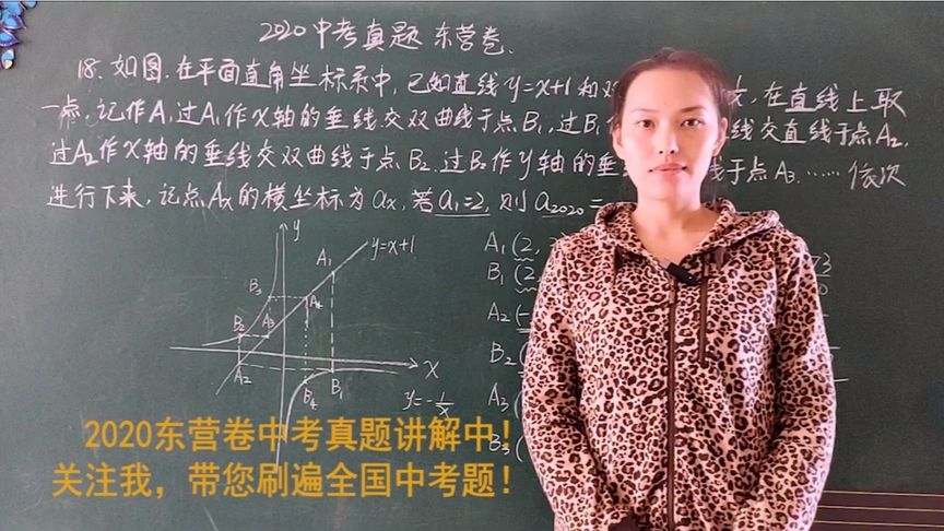 初中数学中考真题2020东营卷第18题一次函数与反比例函数图像问题