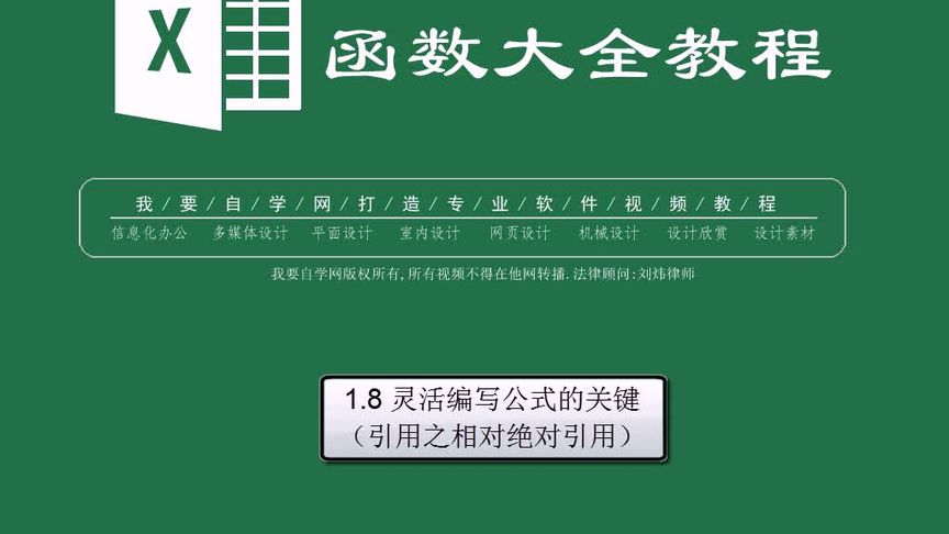 1-8、灵活编写公式的关键(引用之相对绝对引用)