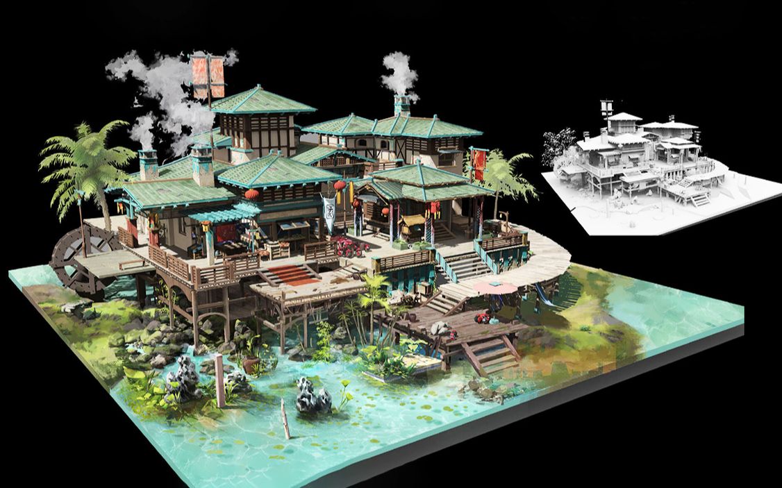 【3Dmax建模】房屋场景建模,3Dmax房屋模型制作,3Dmax全流程教学...