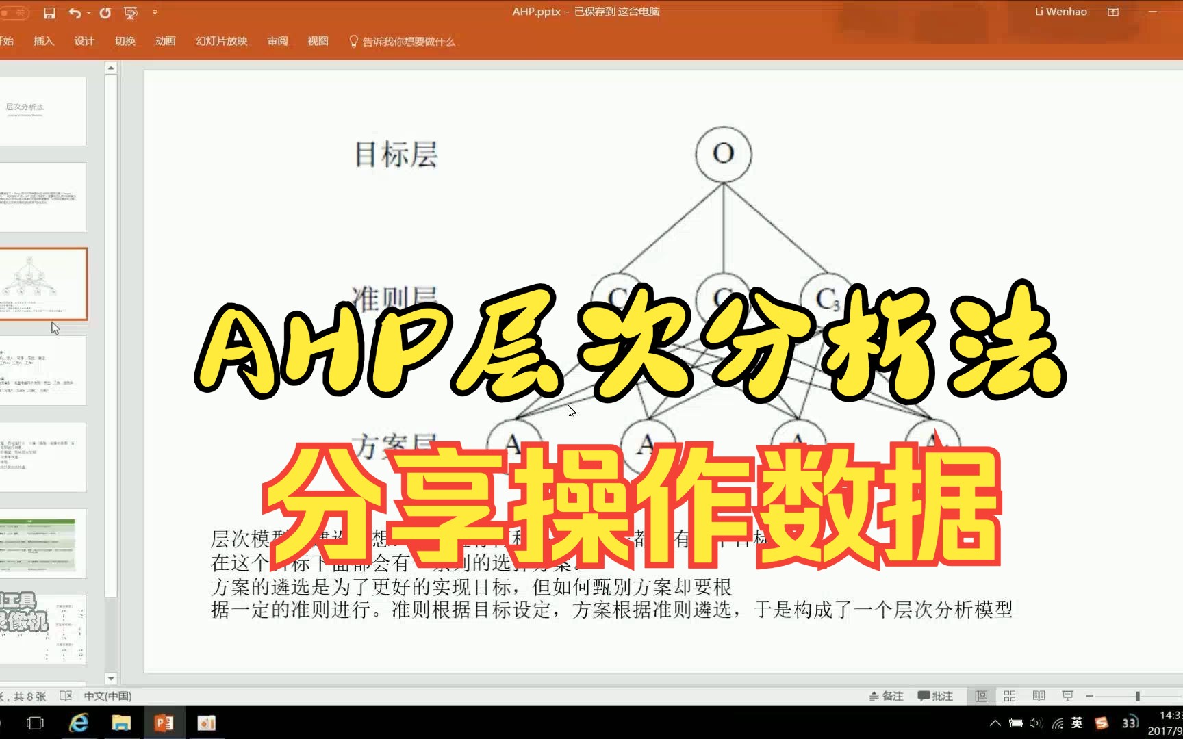 AHP主观评价 层次分析法AHP AHP论文学习运用