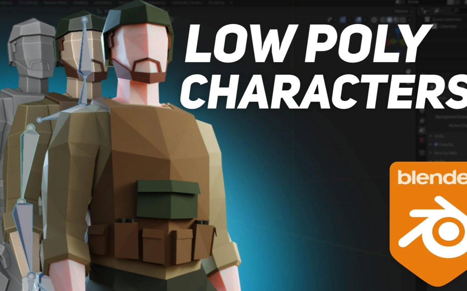 【RRCG】【中文字幕】Blender低模人物角色完整制作流程视频教程