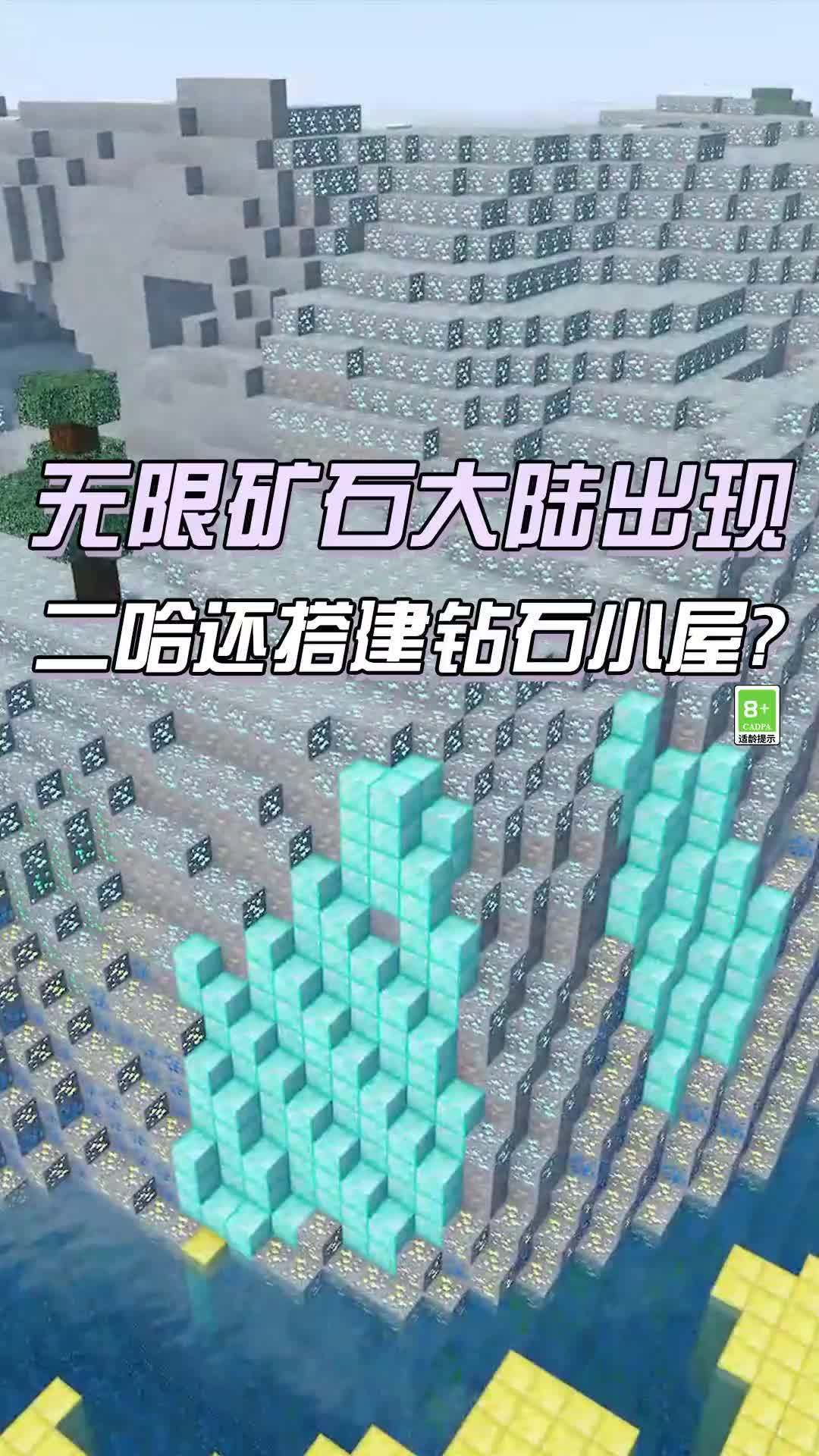 #我的世界 村村来到无限矿石大陆!村民:我的农田哪去了