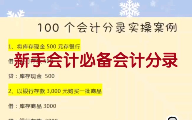 会计分录如何编制?100个会计分录实操案例应用