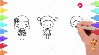 甜美韩国风格女孩手账简笔画,3分钟画萌爆卡通小人,简单又漂亮.mp4