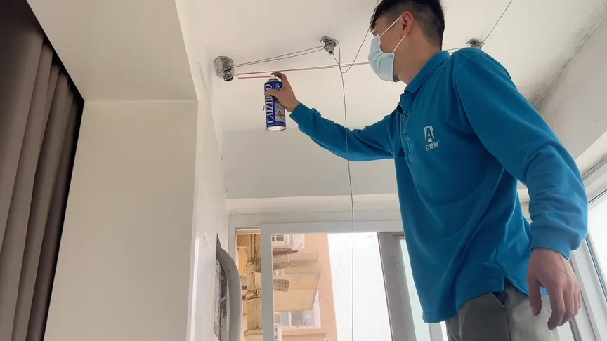 手摇晾衣架更换钢丝绳