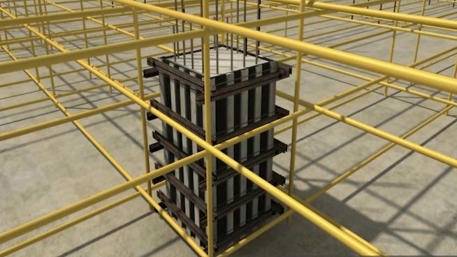 「建筑课堂」建设项目框架柱模板工程文明施工实施方案