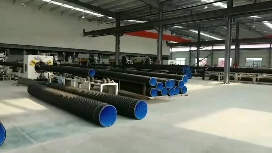 排水管道25条生产线,厂销18297927883#中空壁缠绕管 #双壁波纹管
