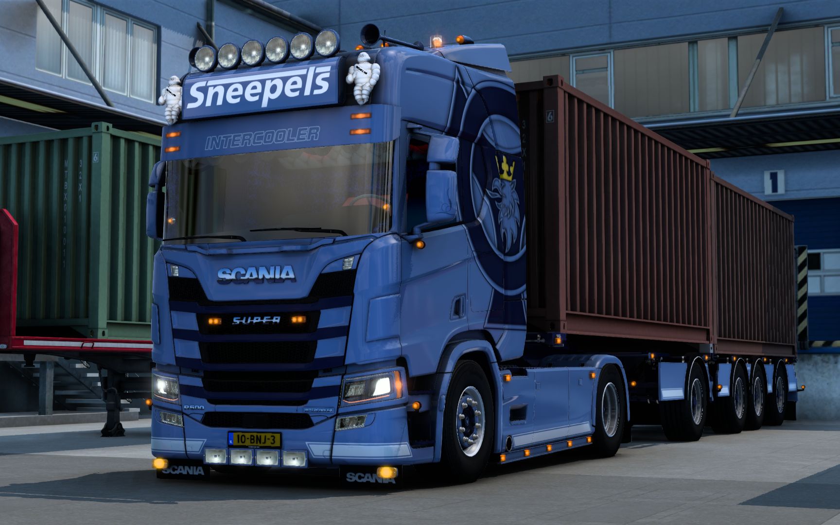 驾驶SCANIA R500运送卡车轮毂 | Euro Truck Simulator 2