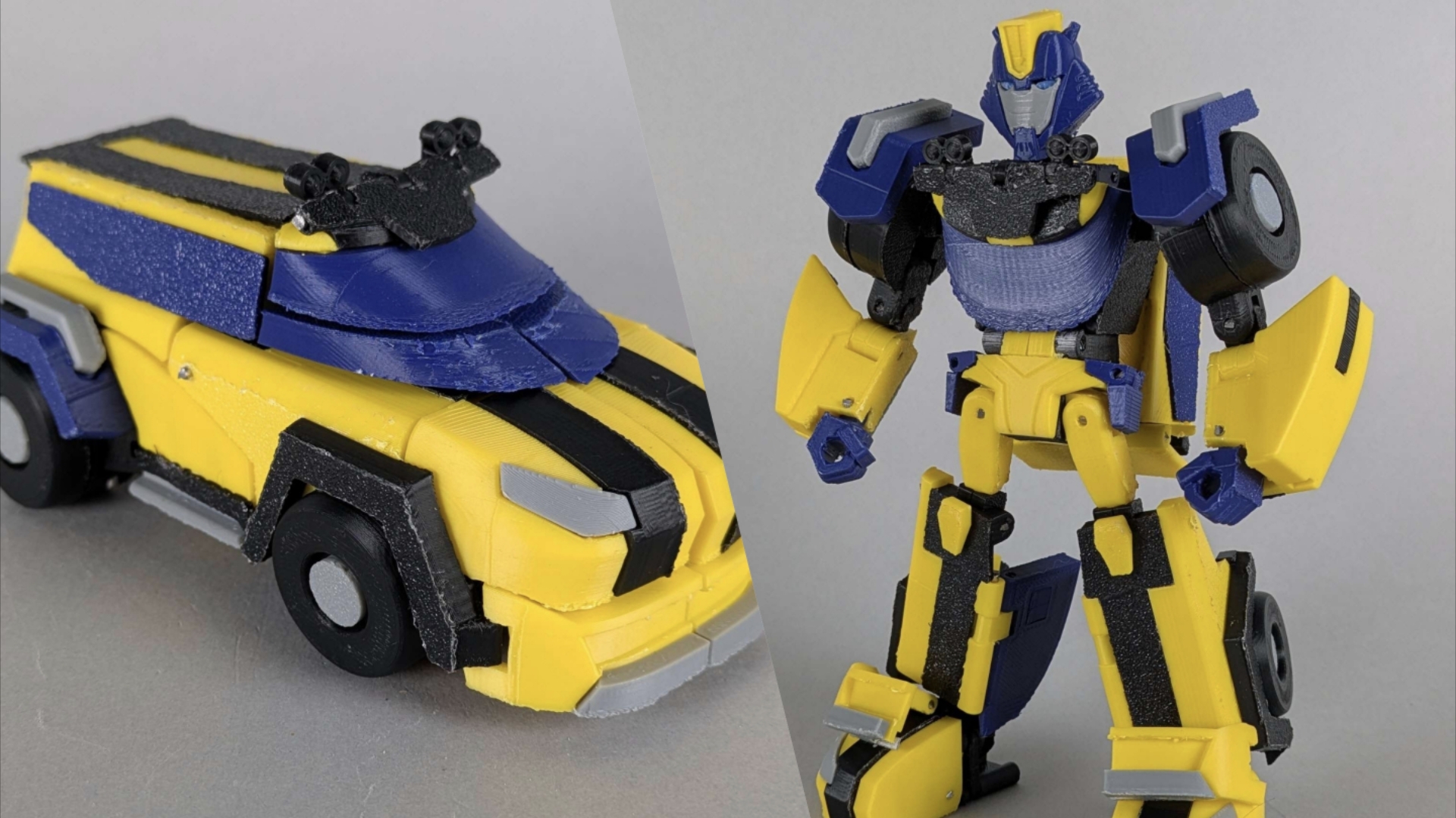 逼真还原!国外大神原创3D打印08动画大黄蜂领袖形态 领袖大黄蜂 爆...