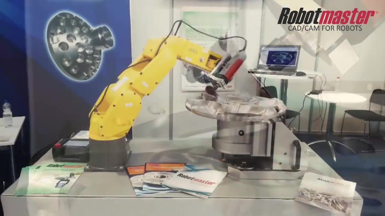 Robotmaster机器人离线编程应用_汽车轮毂打磨