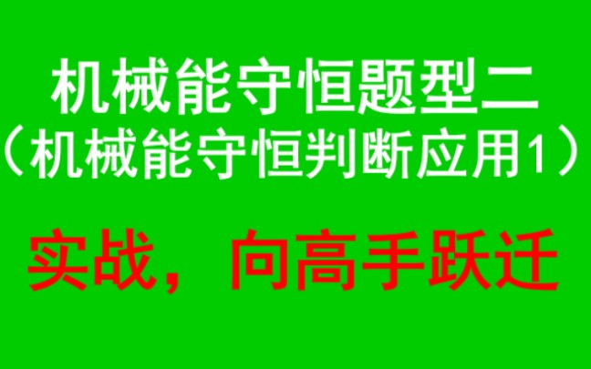 【高中物理】【必修二】【机械能守恒题型二】【守恒条件判断应用1】