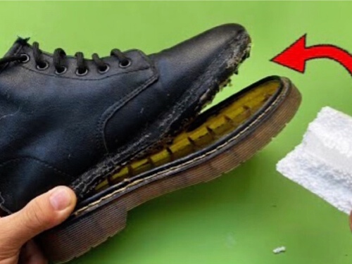 破口的皮鞋不要扔简单几步修复完好如初