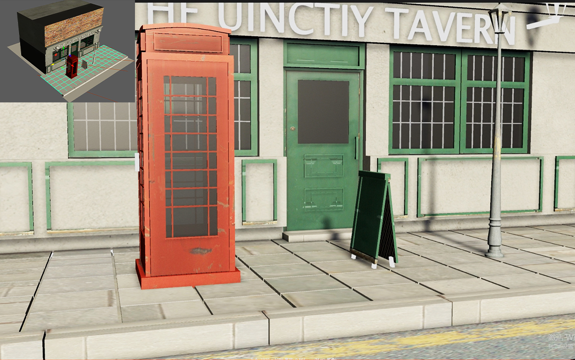 【Maya模型制作+SP材质渲染】“电话亭”写实场景模型建模全流程,...