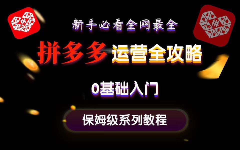 拼多多新手运营全攻略,从零开始半个月做爆纯自然流量起店新手必看