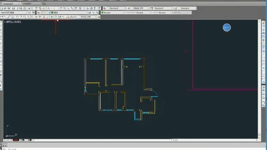 量房手绘稿还原CAD原始结构平面图