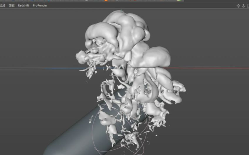 C4D&XP粒子烟火转网格demo