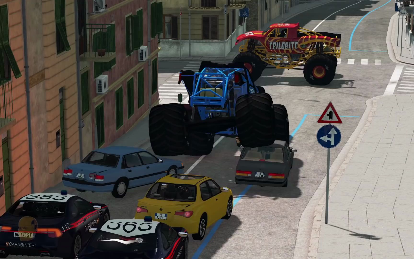 【1080P】BeamNG.drive车祸模拟器:怪物卡车事故#1