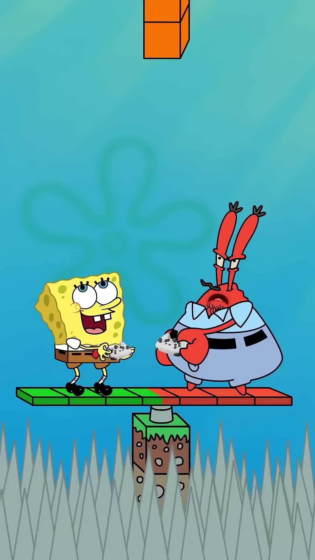 海绵宝宝:不一样的俄罗斯方块游戏~