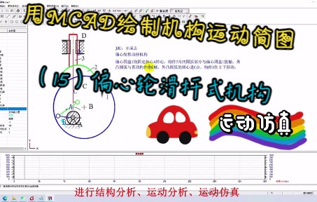 ...基本能力-机构简图:绘制抽象外形的偏心轮移动杆机构的机构运动简图