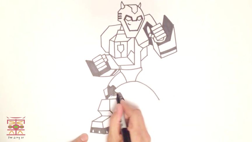 卡通简笔画教学分享:大黄蜂