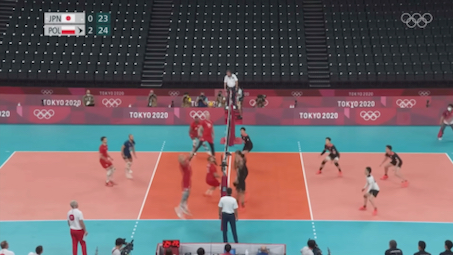 【日本男排vs波兰男排】东京奥运会长回合球